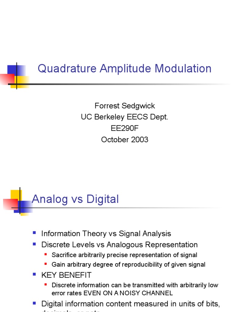 Quadrature Amplitude Modulation | PDF | Modulation | Radio