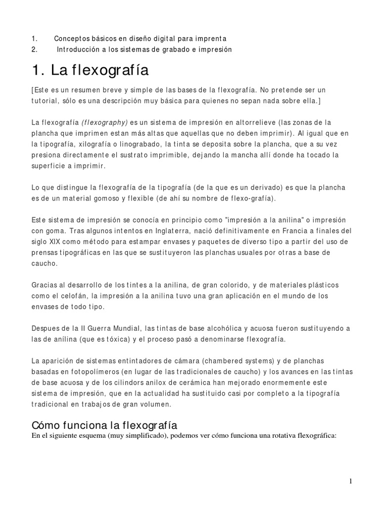 Introducción a la Flexografía y su Proceso | PDF | Grabado | Impresión
