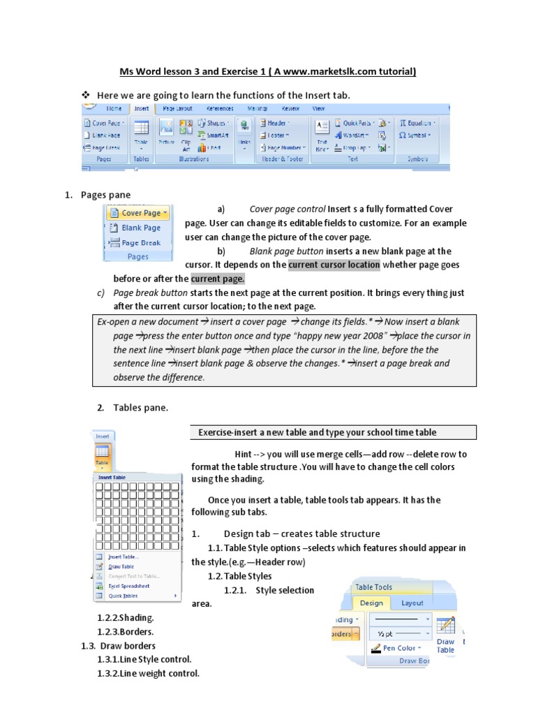 Ms Word Lesson2& 3 | PDF | Cursor (User Interface) | Computer Data