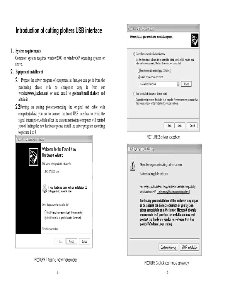Introduction of Cutting Plotters USB Interface | PDF | Usb | Device Driver
