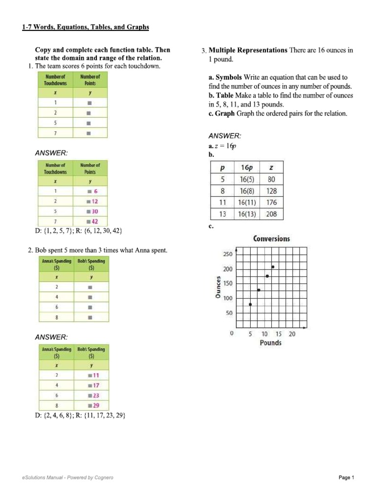 Lesson 1 7 Answers | PDF