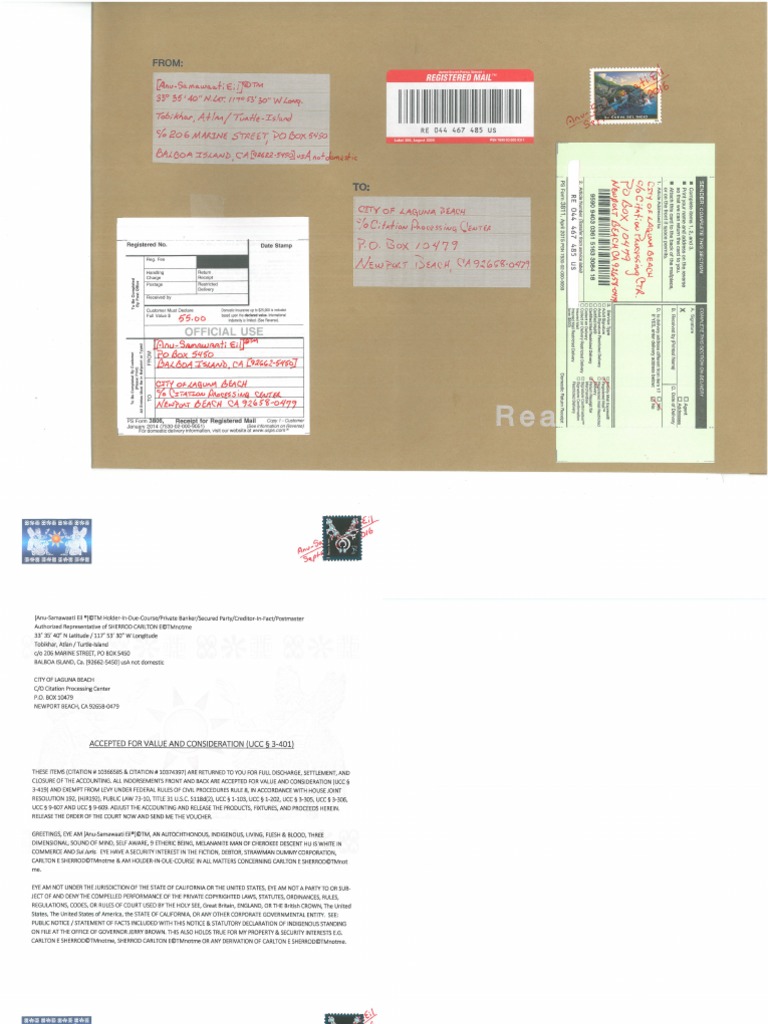 ACCEPTED FOR VALUE & CONSIDERATION