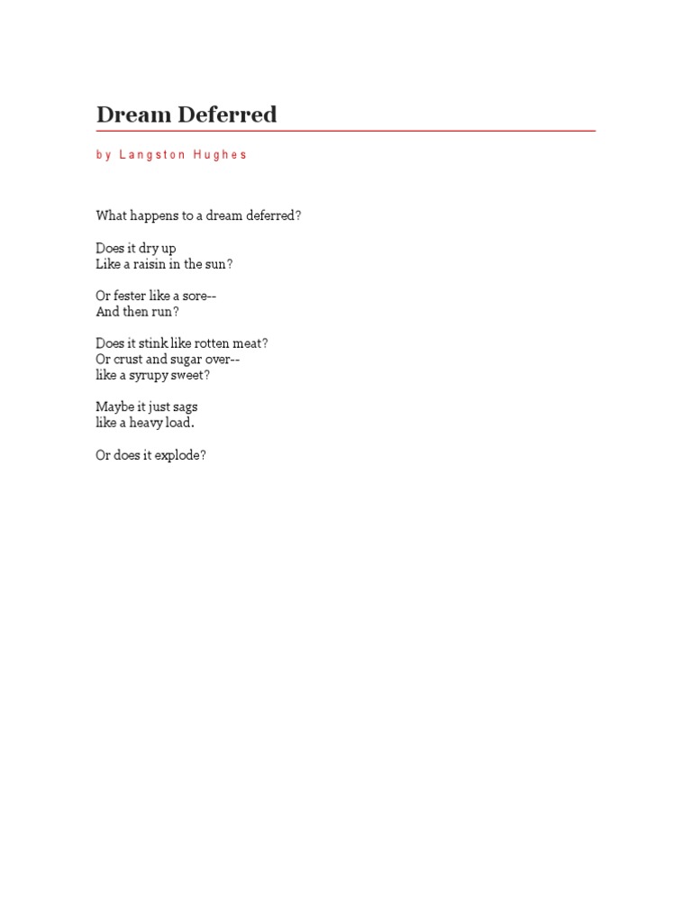 Dream Deferred | PDF