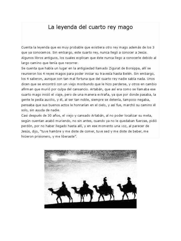 La Leyenda Del Cuarto Rey Mago | PDF