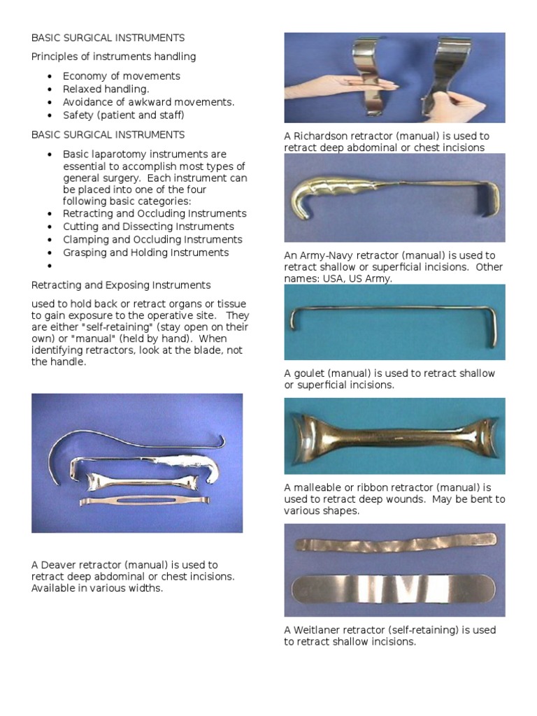 Basic Surgical Instruments | PDF | Surgery | Medical Specialties