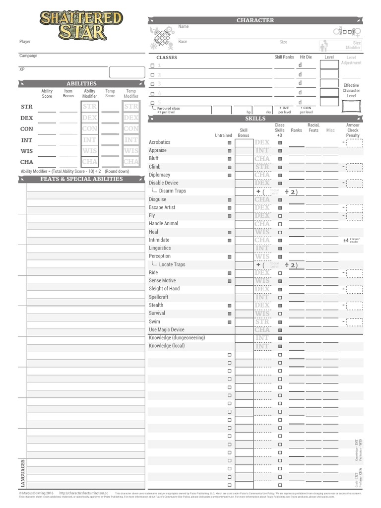 STR STR DEX DEX CON CON INT INT WIS WIS CHA CHA: Character | PDF