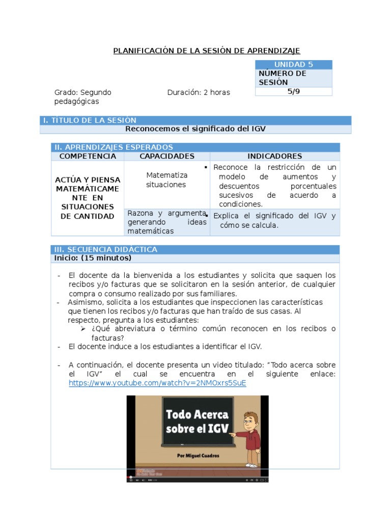 MAT - U5 - 2do Grado - Sesion 05 | PDF | Negocios