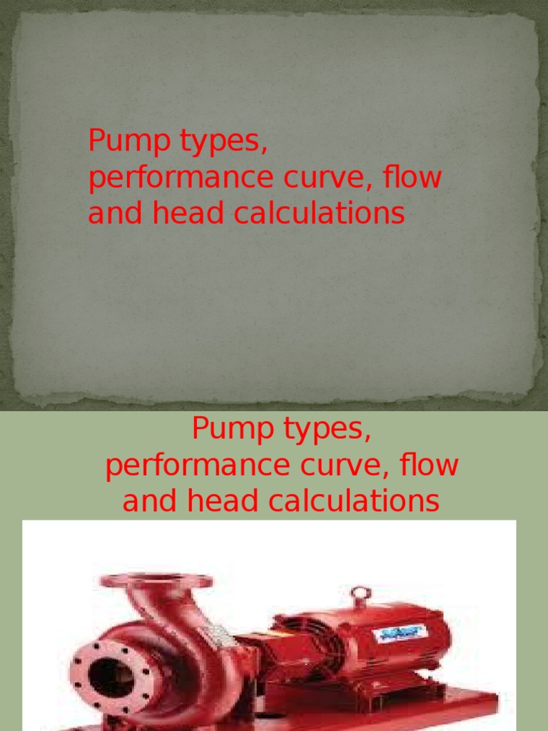 Pump Types and Performance Calculations | PDF