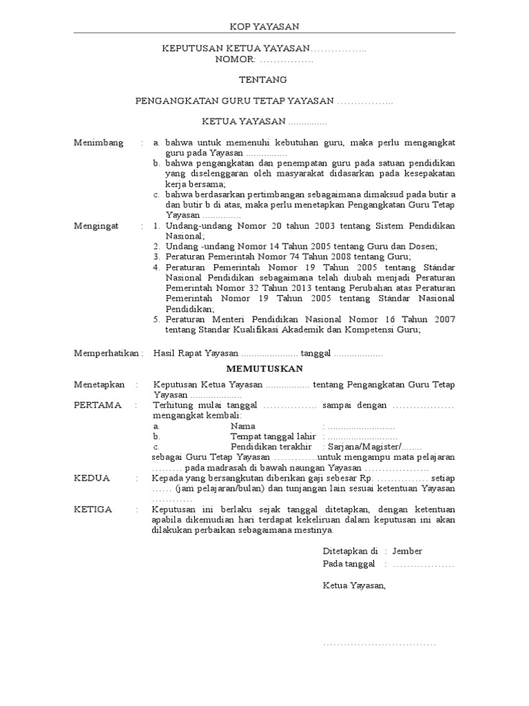 7 Contoh SK Gty | PDF