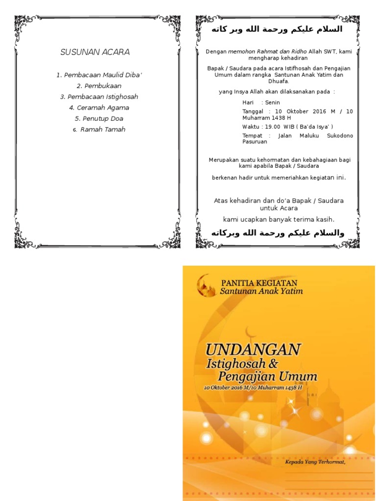 Contoh Undangan | PDF | Agama & Spiritualitas