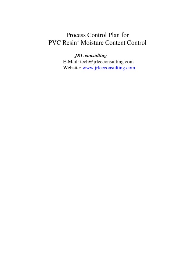 Quality Engineering - Process Control Plan For PVC | PDF | Science ...