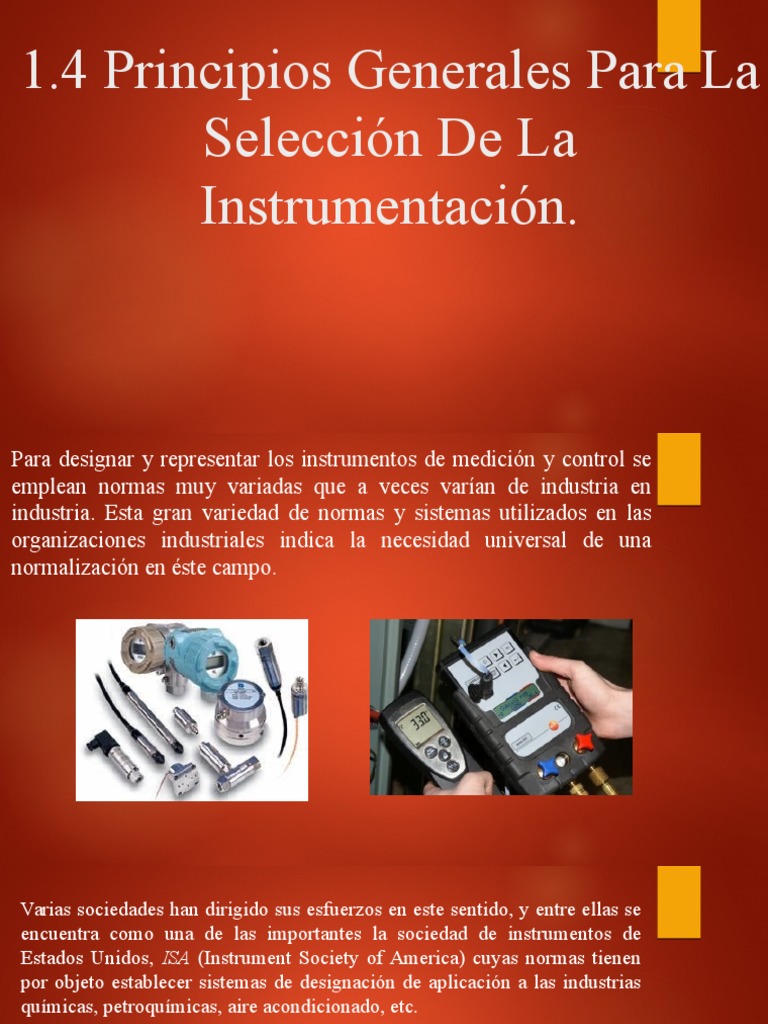 Selección y Normas de Instrumentación | PDF | Medición | Conocimiento