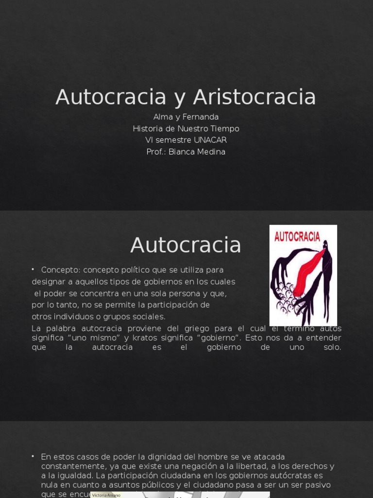 Autocracia y Aristocracia | PDF | Esfera pública | Teorías políticas