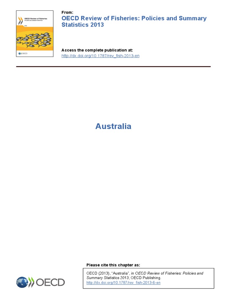 Australia: OECD Review of Fisheries: Policies and Summary Statistics 2013 | PDF
