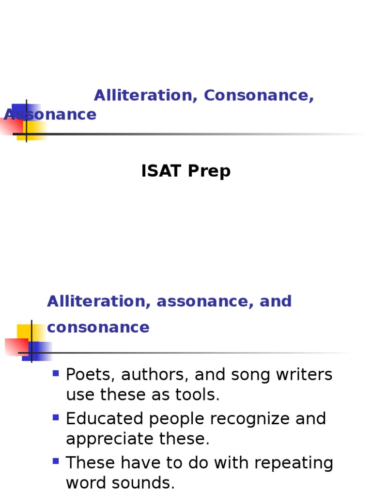 Alliteration Consonance Assonance | PDF