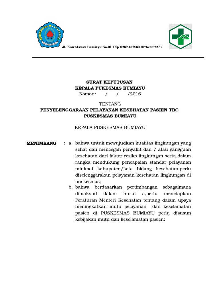 Contoh SK TB | PDF