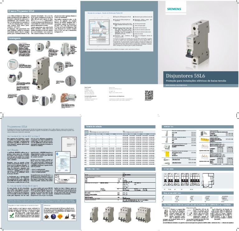 Catálogo 5SL PDF | Siemens | Fiação Elétrica