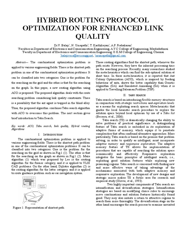 Hybrid Routing Protocol Optimization For Enhanced Link Quality | PDF ...