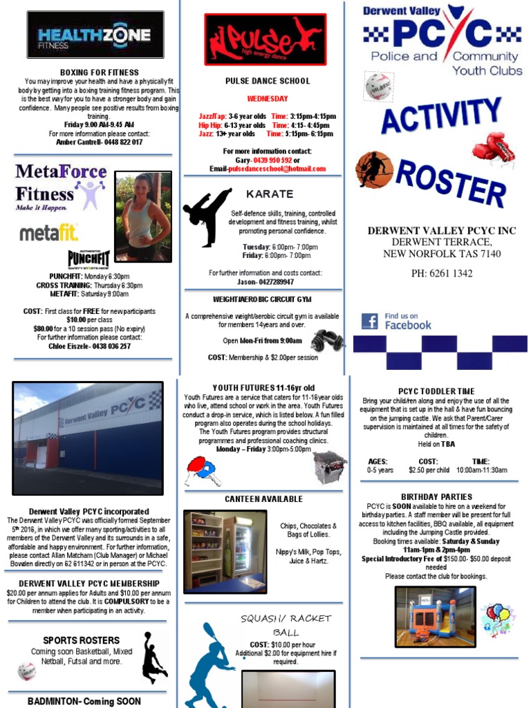 Activity Roster DVPCYC | PDF | Physical Fitness | Leisure