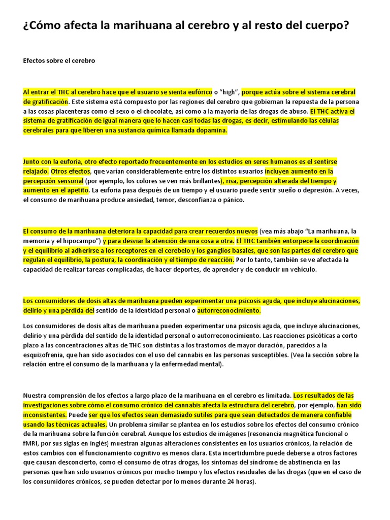 Marihuana Medicinal PDF | PDF | Cannabis (Droga) | Sinapsis