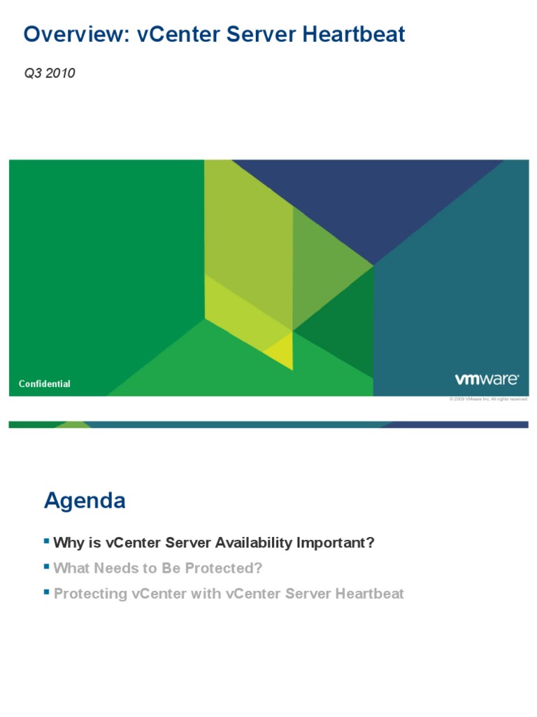 Vmware Vcenter Server Heartbeat Overview en | PDF | Server (Computing ...