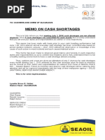 Cash Overage/shortage Incident Report | PDF | Finance & Money Management