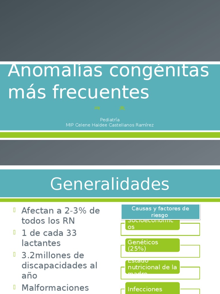 Anomalías Congénitas Más Frecuentes