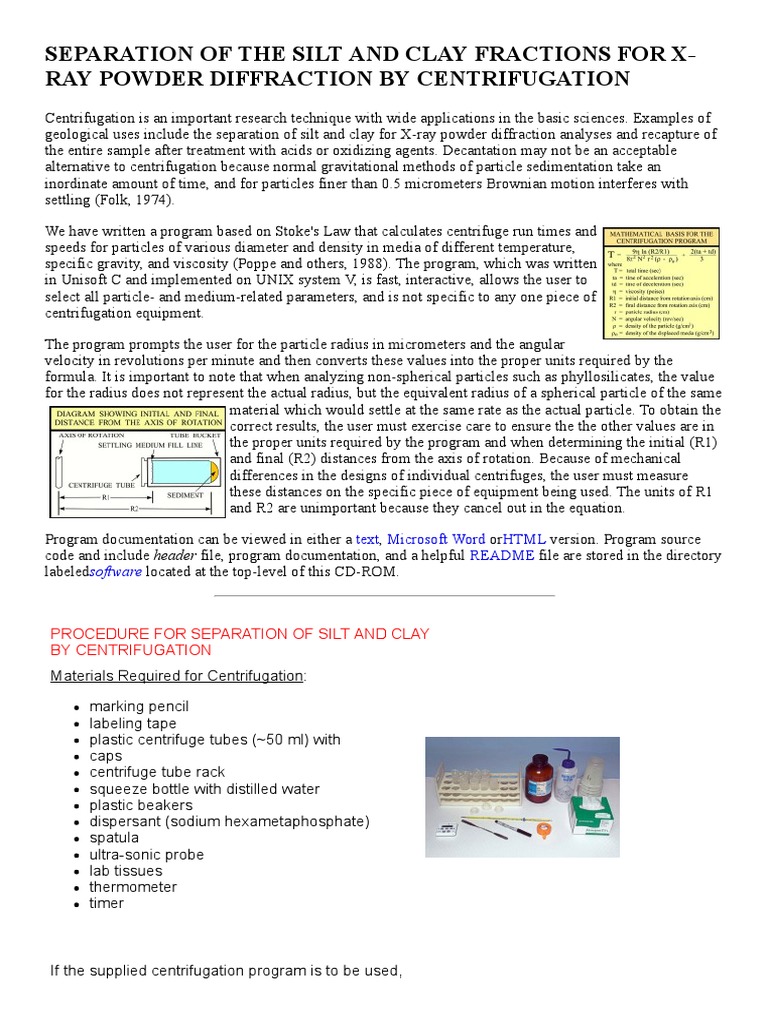 Procedures - Separation of The Silt and Clay Fractions by ...