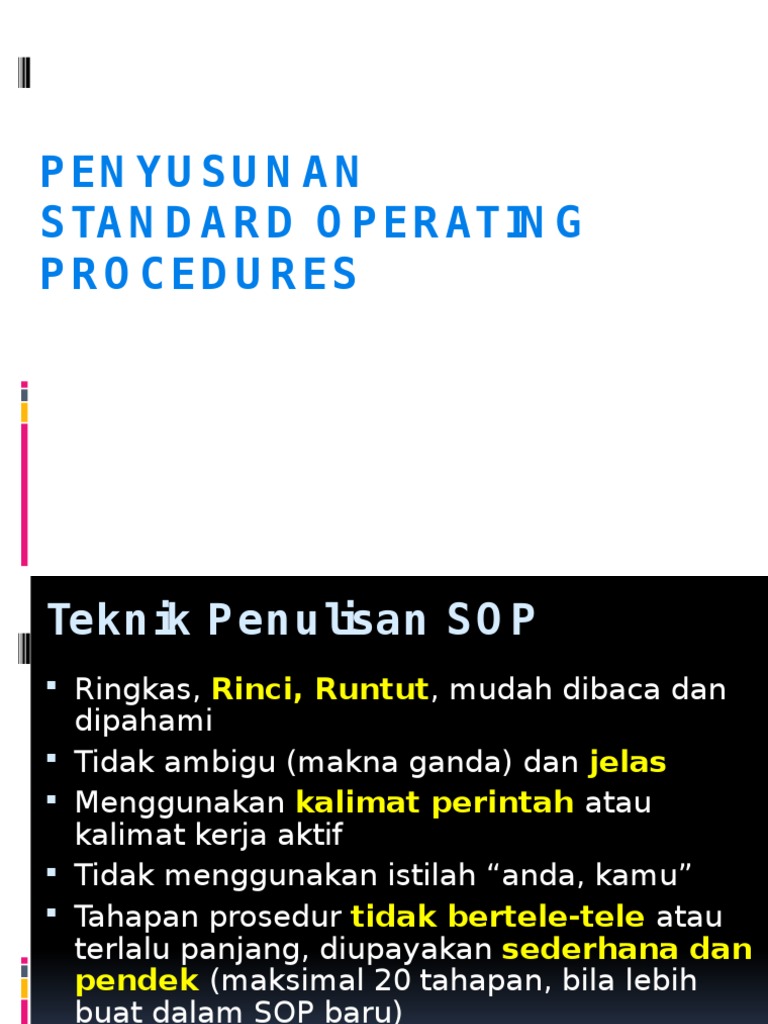 Standard Operating Procedures | PDF