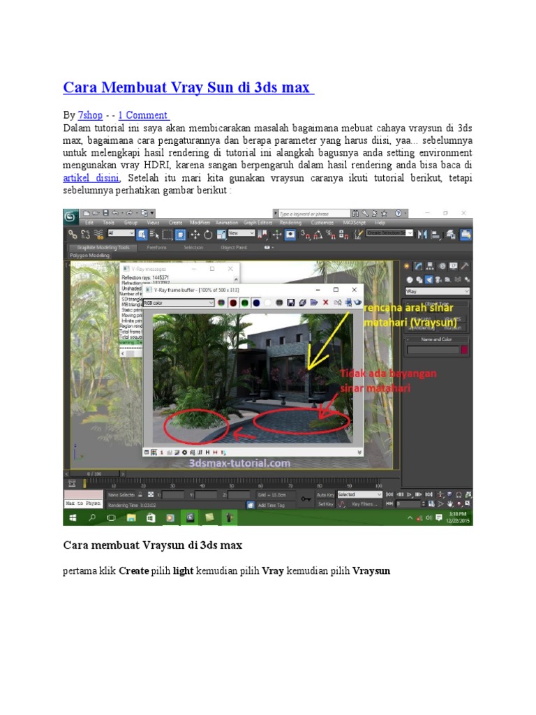 Cara Membuat Vray Sun Di 3ds Max | PDF