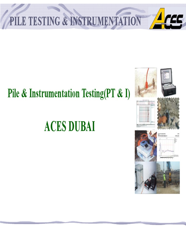 Pile Testing Methods and Procedures | PDF | Deep Foundation | Accelerometer