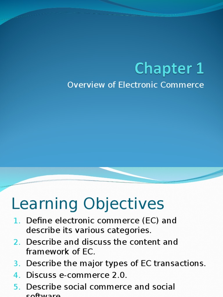Overview of Electronic Commerce | PDF