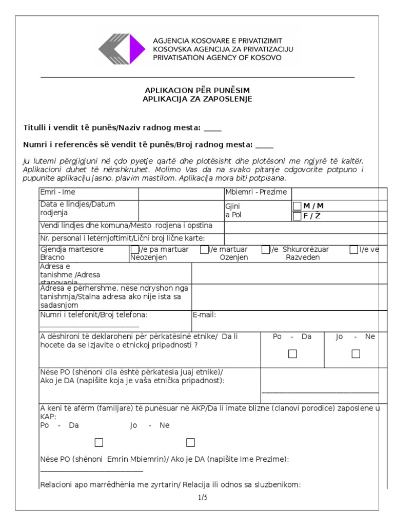 Aplikacion Punesimi Aplikacija Za Zaposlenje Final | PDF