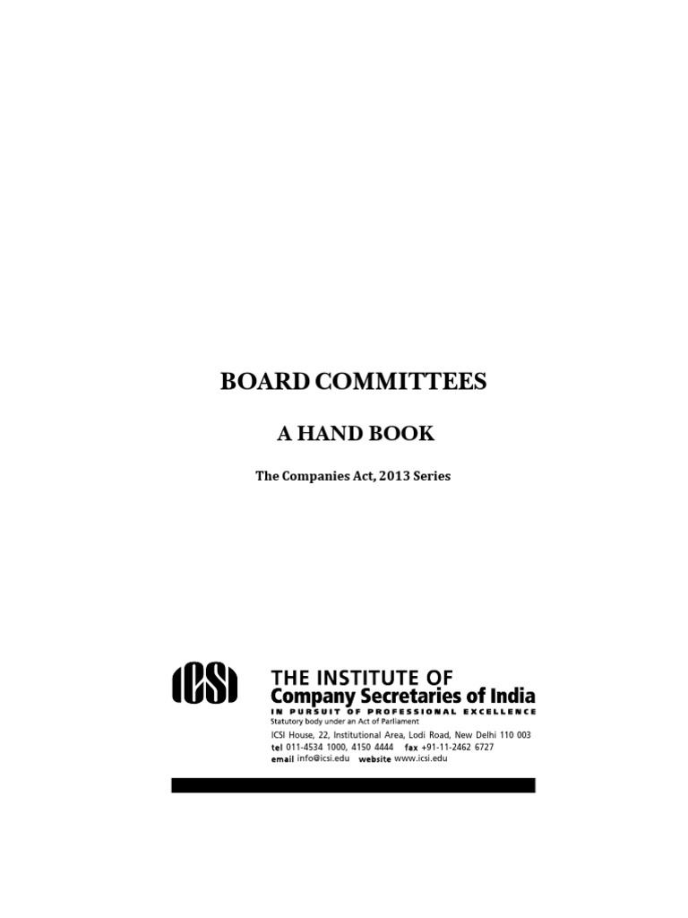 Board Committees | PDF | Audit Committee | Board Of Directors