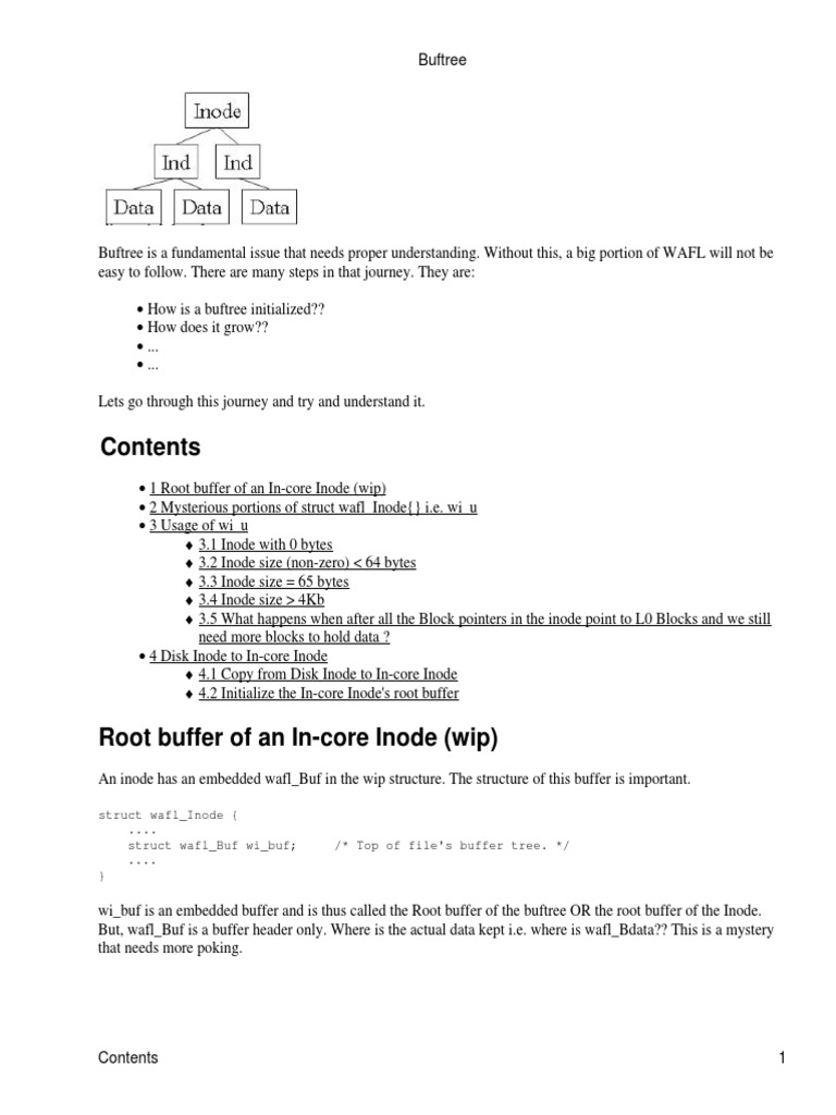 Buf Tree | PDF | Pointer (Computer Programming) | File System