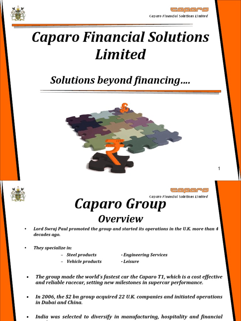 Caparo Financial Profile | PDF | Valuation (Finance) | Mergers And ...