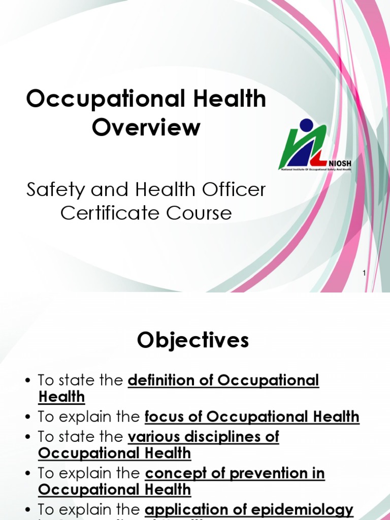 01-Overview of Occupational Health PDF | PDF | Occupational Safety And ...
