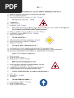Road Signs One k53 Learners Licence Test Website | PDF | Traffic ...
