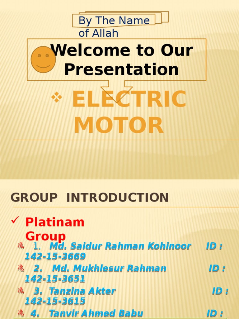 Electric Motor Classification and Working Principle | PDF | Electric ...