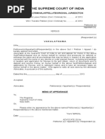 Format of Vakalatnama | PDF | Advocate | Lawsuit