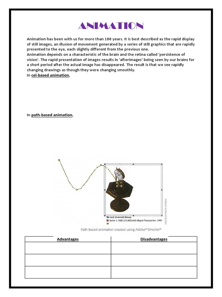 10IAnimation Booklet | PDF | Computer Animation | Stereoscopy
