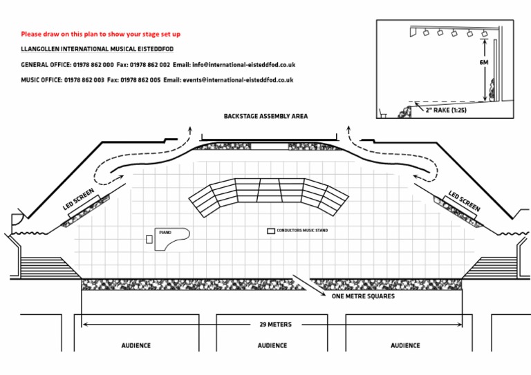 Please Draw On This Plan To Show Your Stage Set Up | PDF