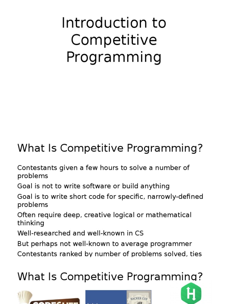 Introduction To Competitive Programming | PDF | Computer Programming | Combinatorics