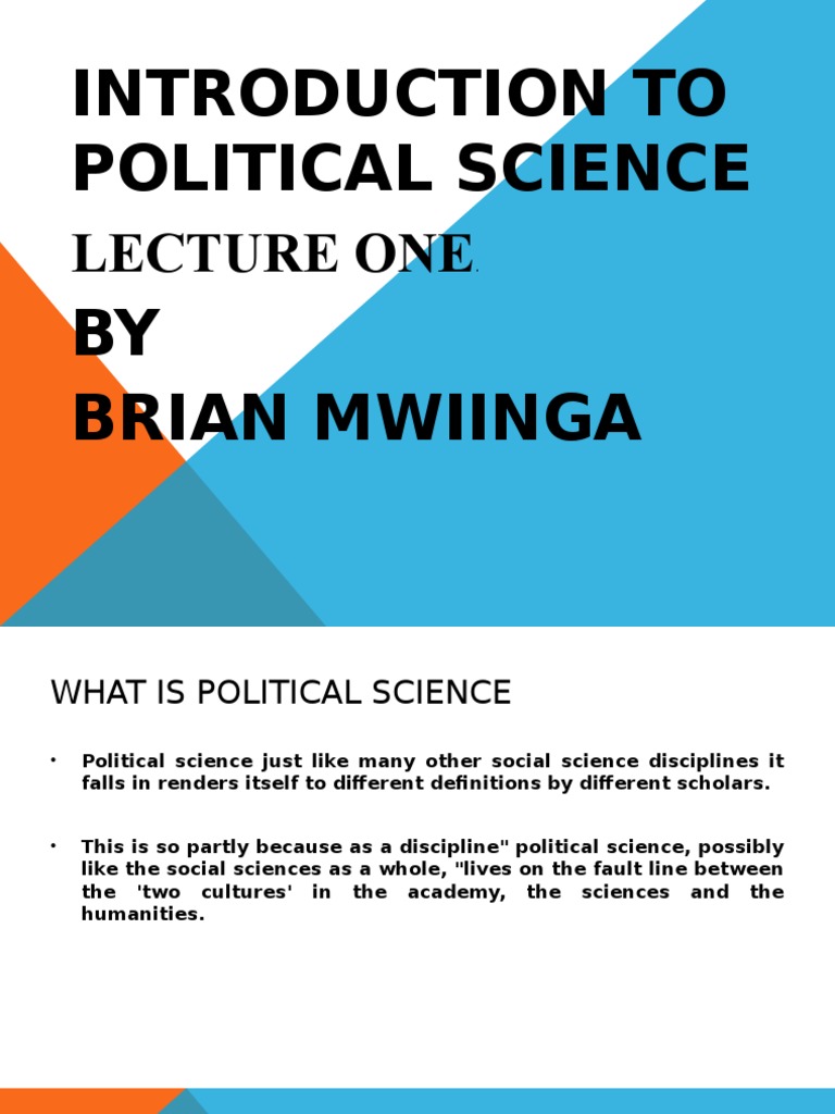 Introduction To Political Science Lecture One | PDF | Political Science ...