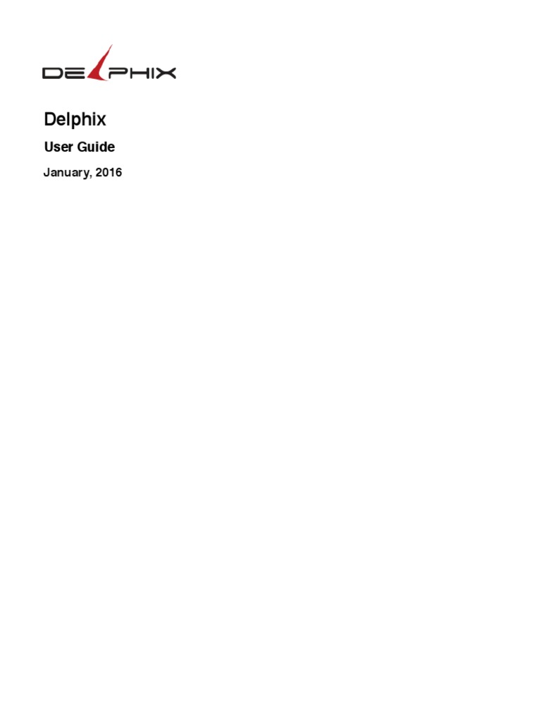 Delphix User Guide 5 | PDF | Oracle Database | Databases