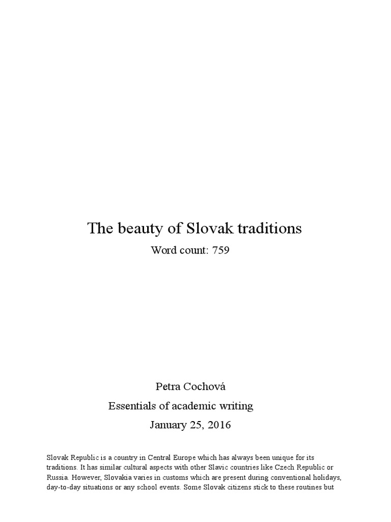 The Beauty of Slovak Traditions | PDF | Slovakia | Holidays