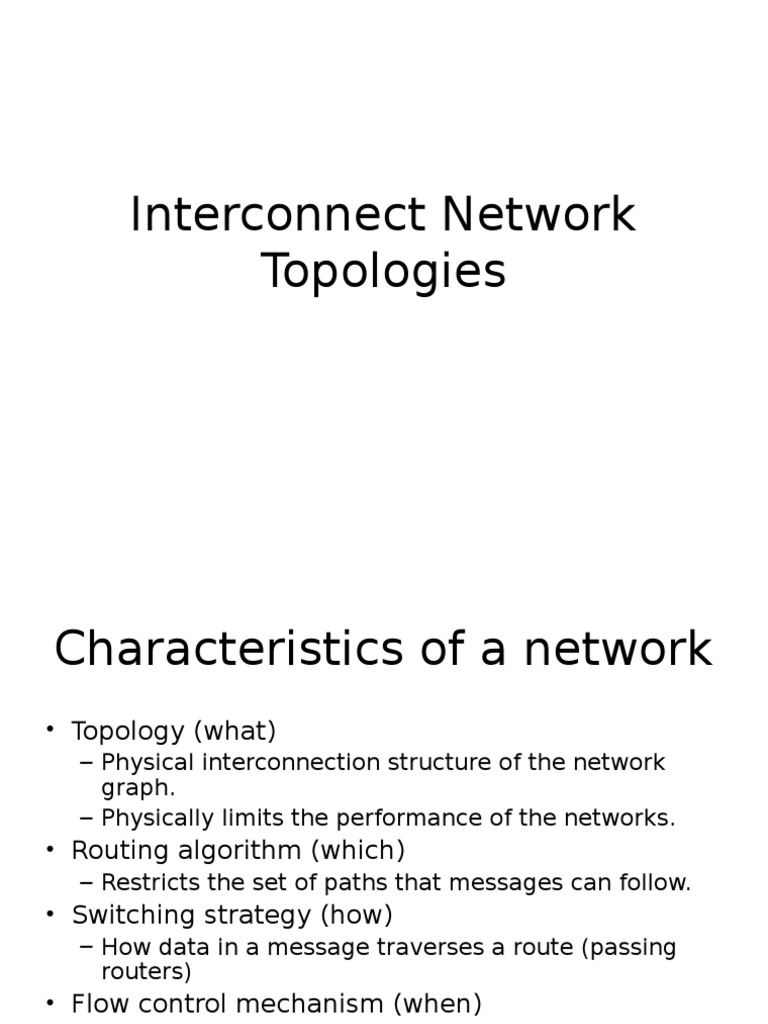Interconnect Network Topologies | PDF | Network Topology | Computer ...