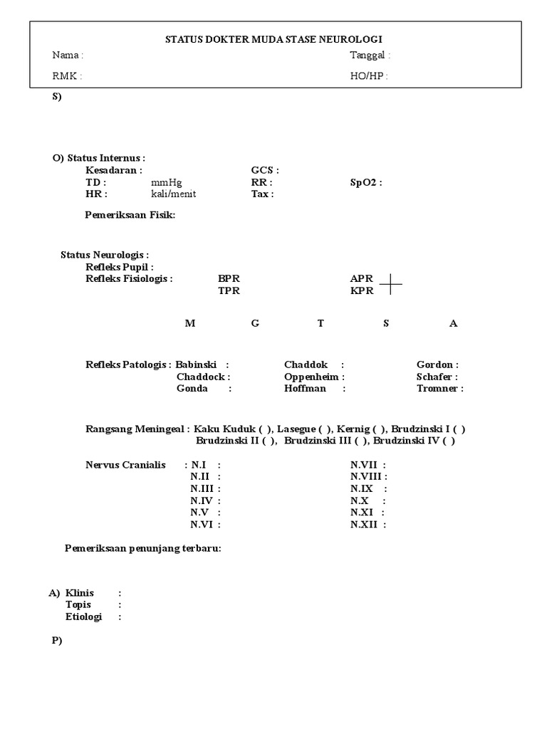 Status Neurologis | PDF