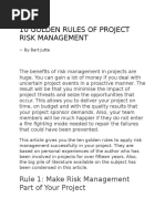 10 Golden Rules of Project Risk Management | PDF | Risk | Risk Management