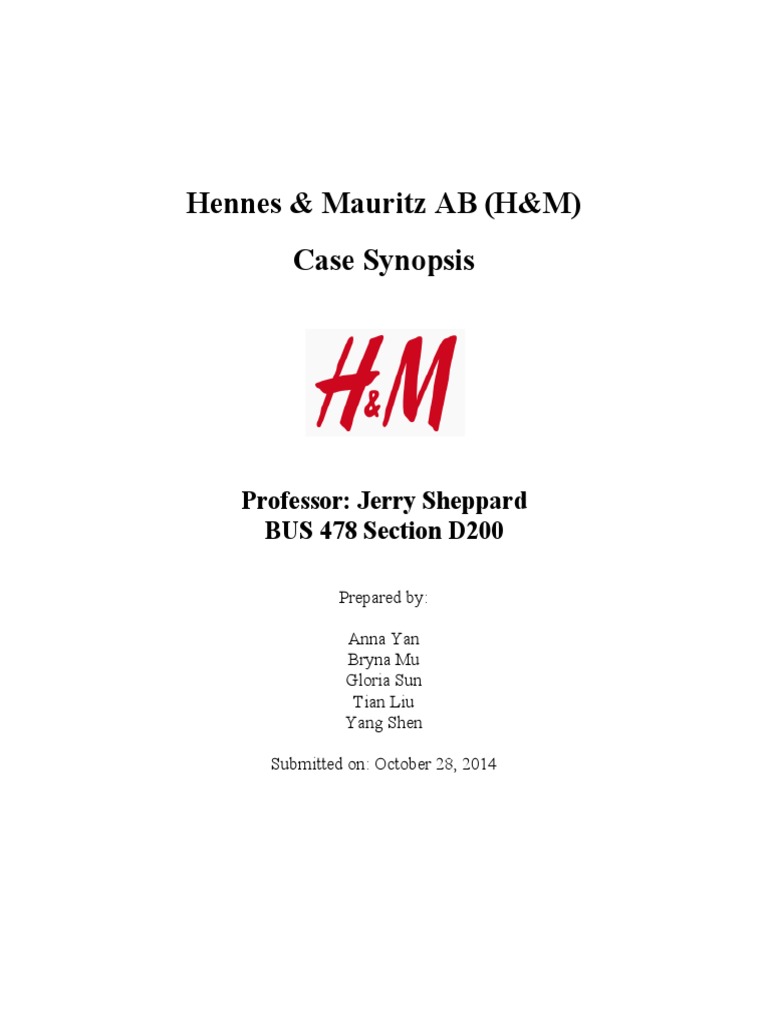Hennes and Mauritz Case Study by Sheppard J. | Download Free PDF | H&M ...
